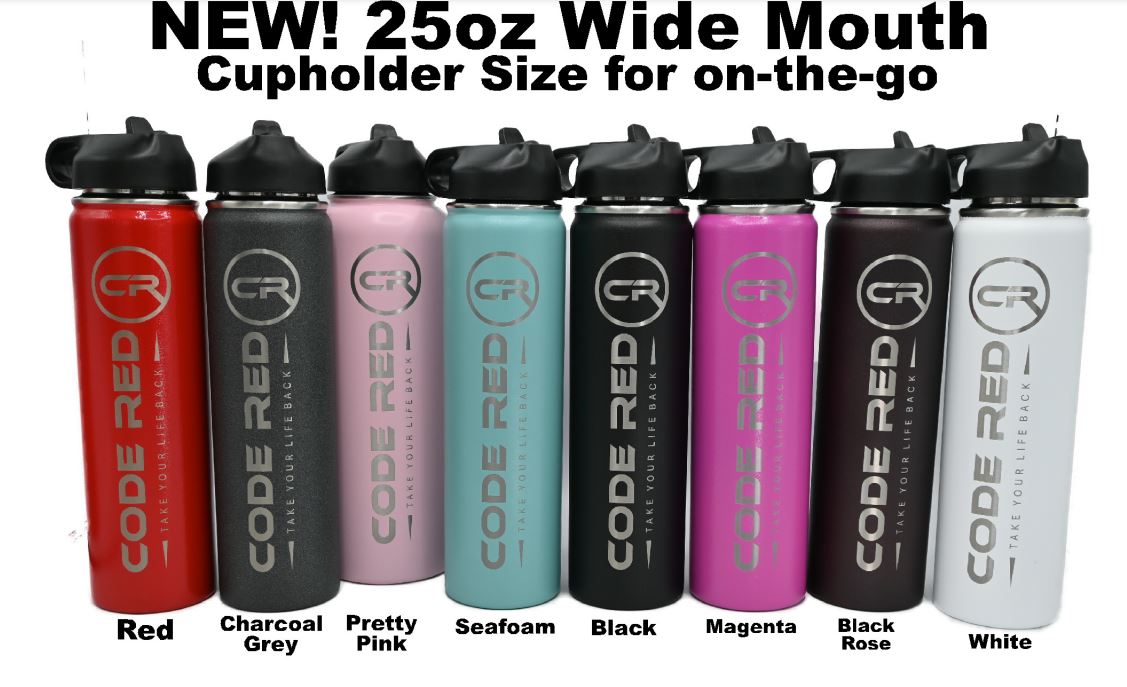25 oz Code Red Water Bottle – Code Red Lifestyle